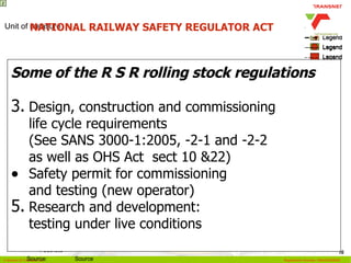 LOCOMOTIVE SAFETY CRITICAL SYSTEMS and RAILWAY SAFETY REGULATOR | PPT