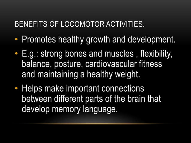 Locomotor activities | PPTX