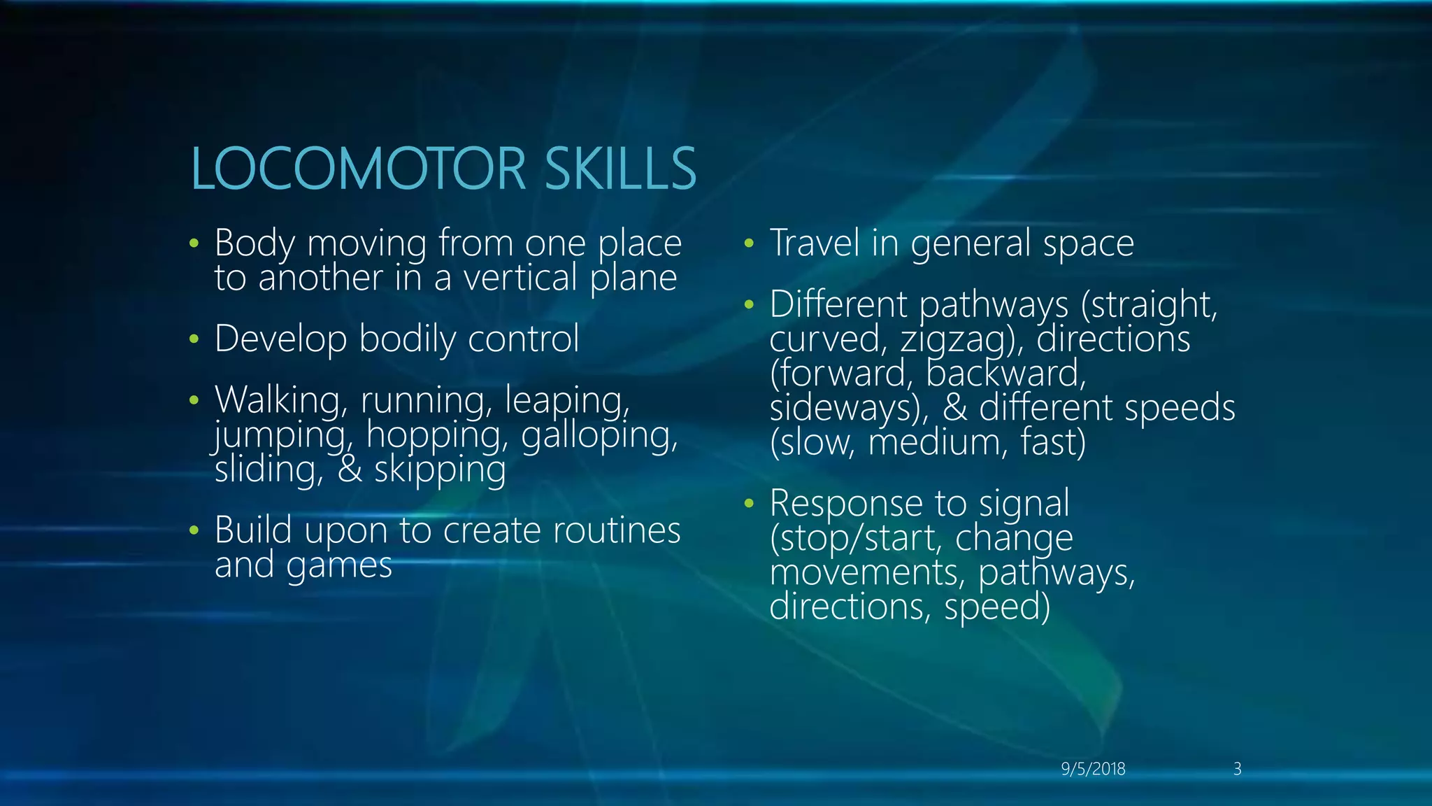 Locomotor and Non-Locomotor Skills | PPTX