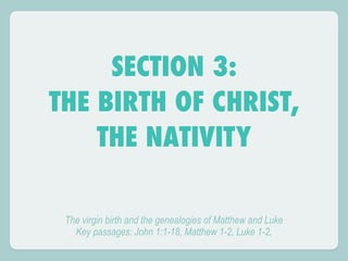 Life of Christ, section 3: The Nativity | PDF