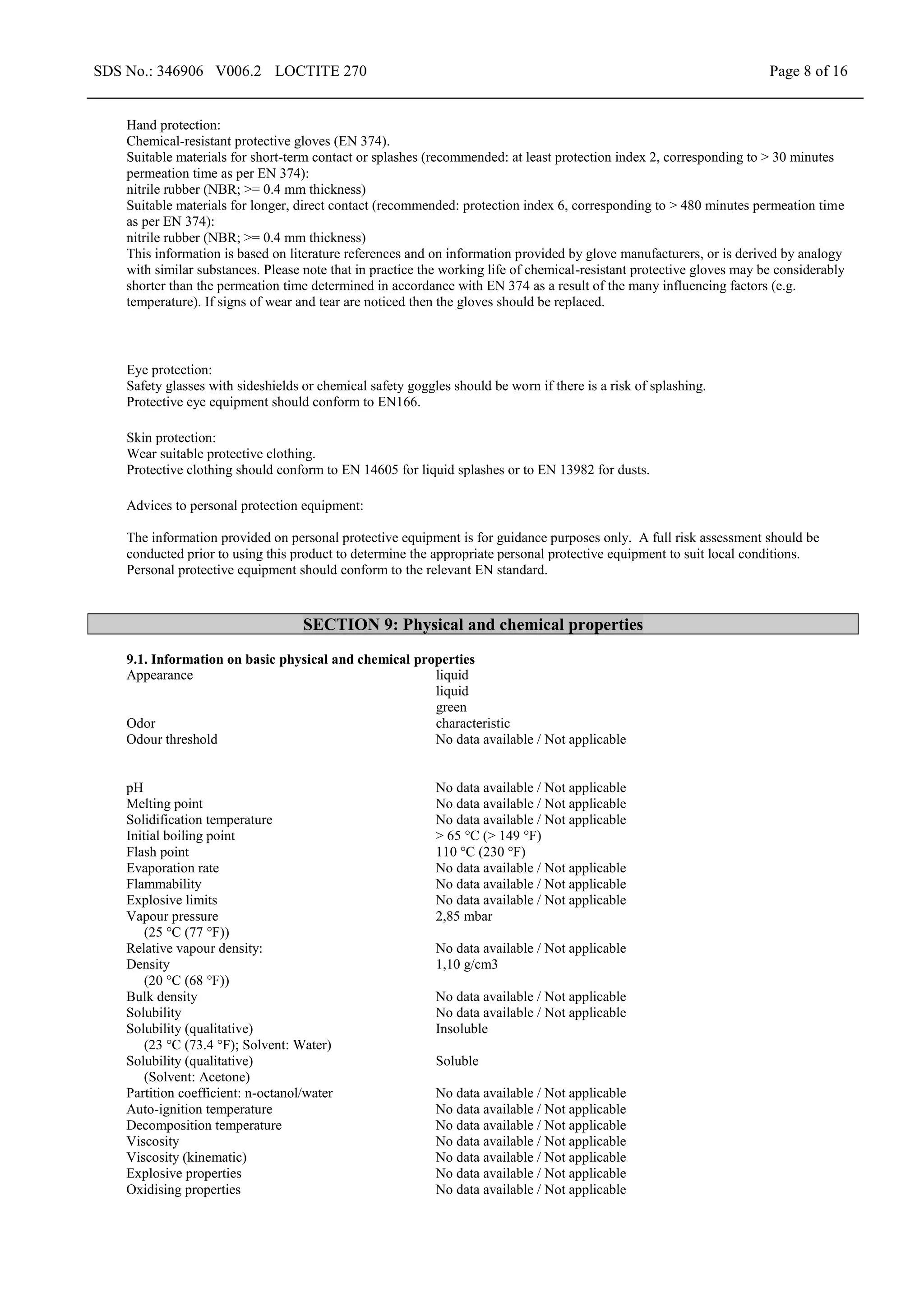 Loctite 270 msds | PDF