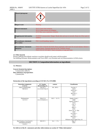 Loctite 454 msds | PDF