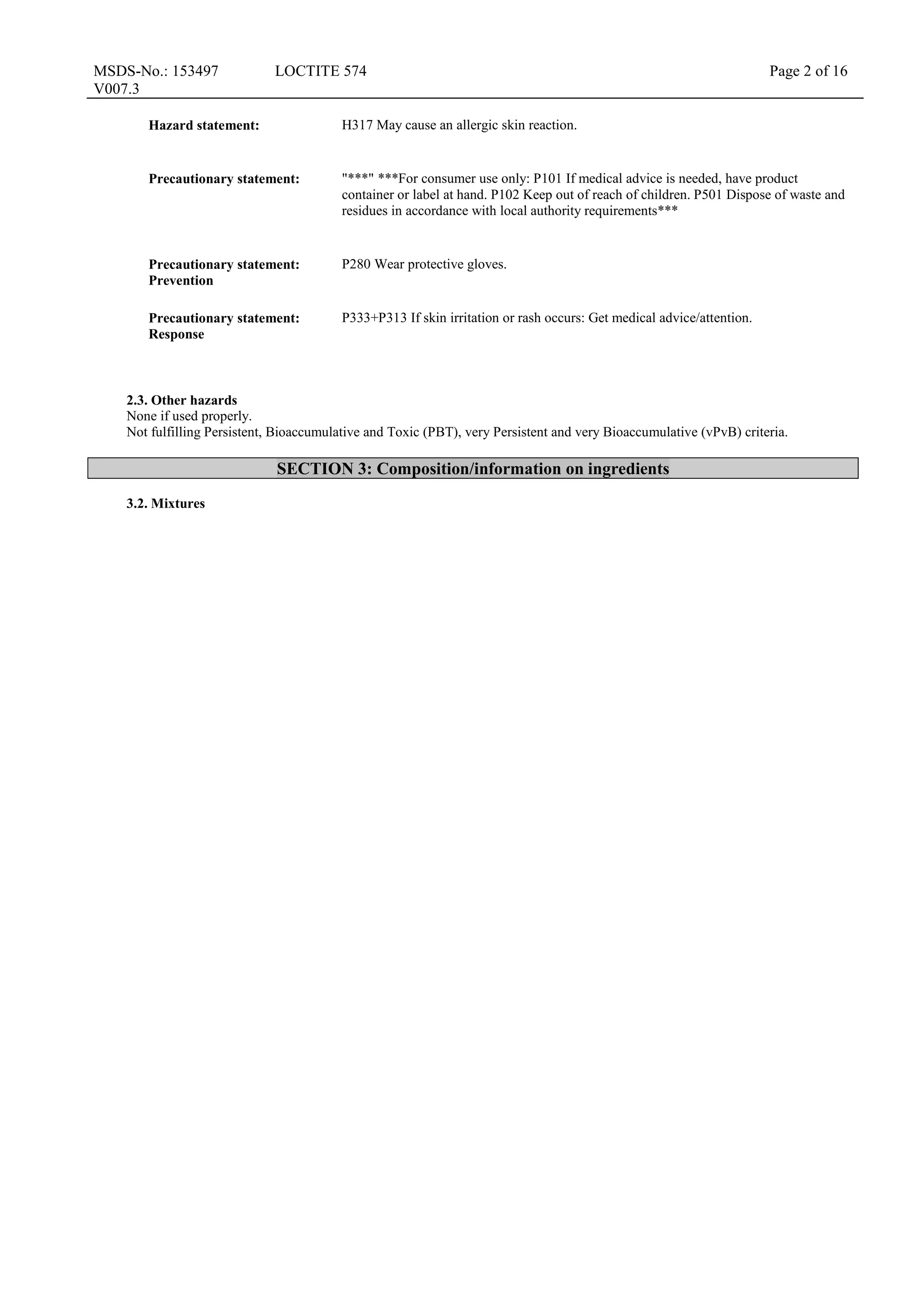 Loctite 574 msds | PDF
