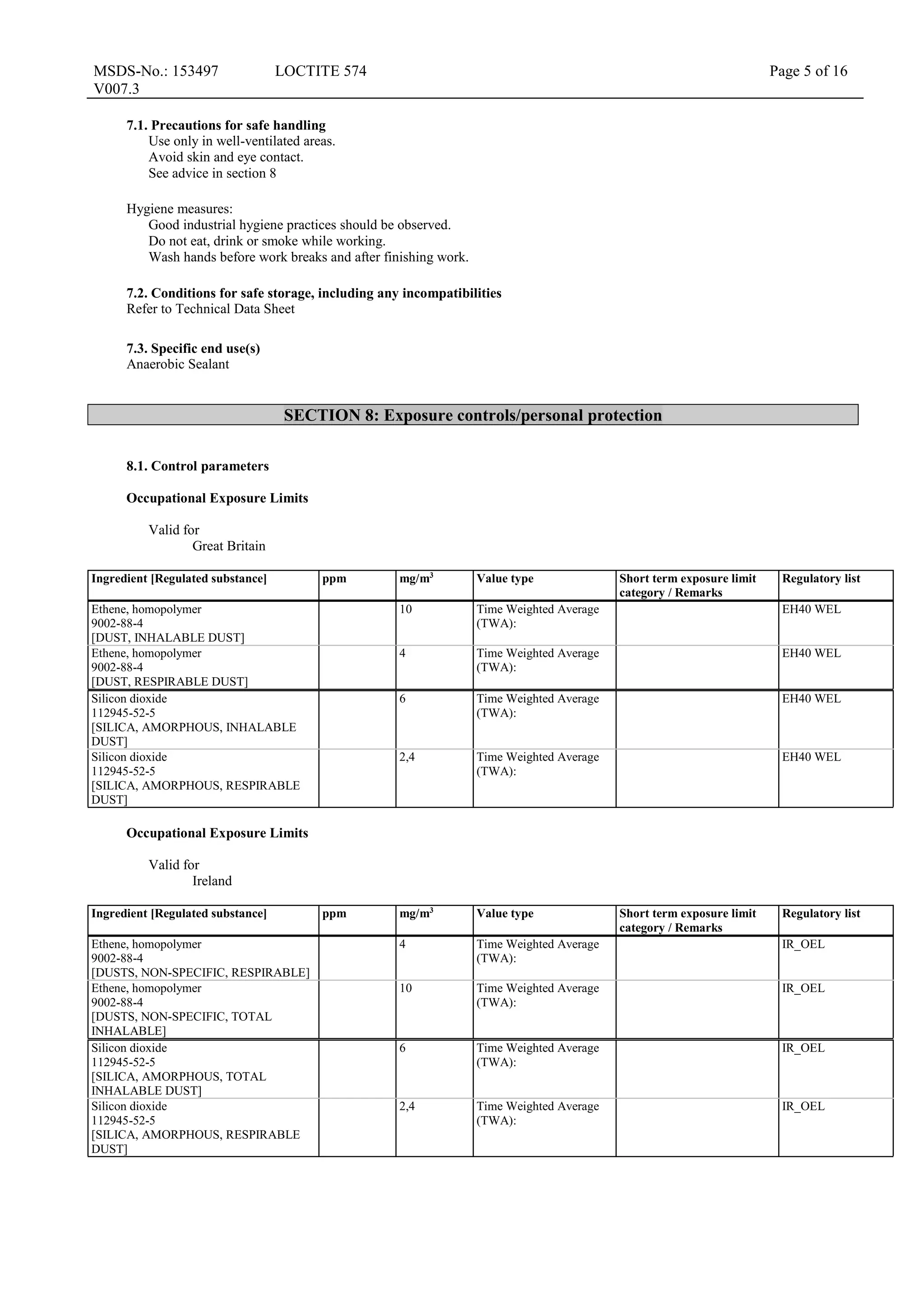 Loctite 574 msds | PDF
