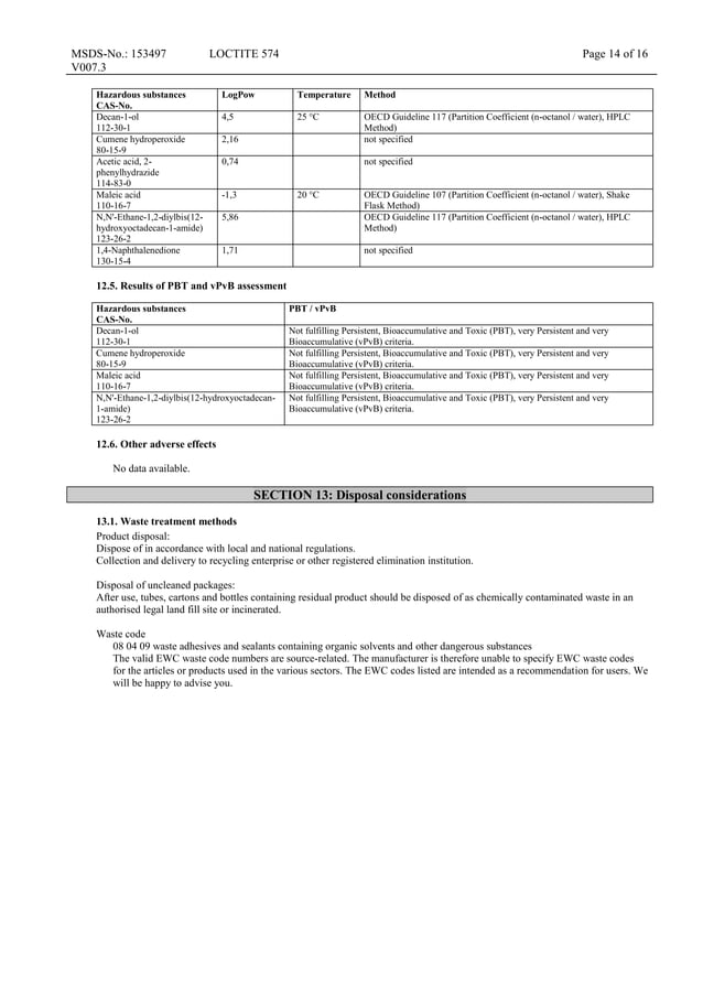 Loctite 574 msds | PDF