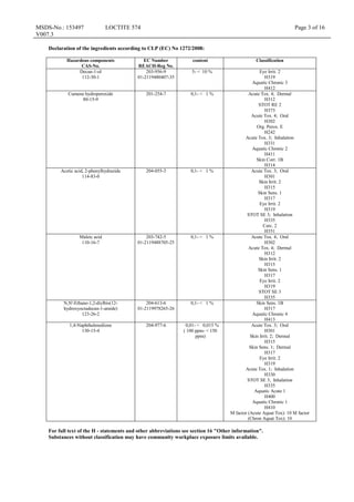Loctite 574 msds | PDF