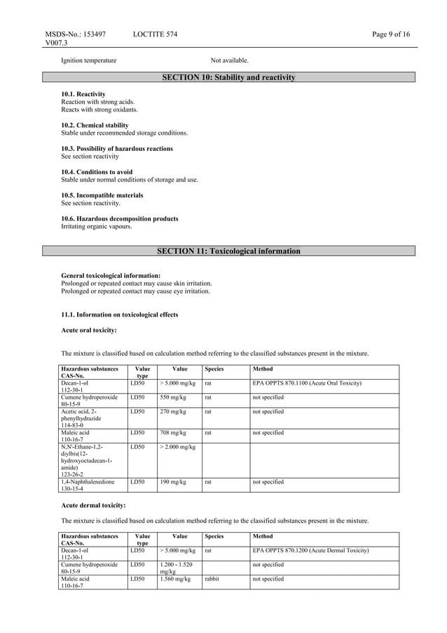 Loctite 574 msds | PDF