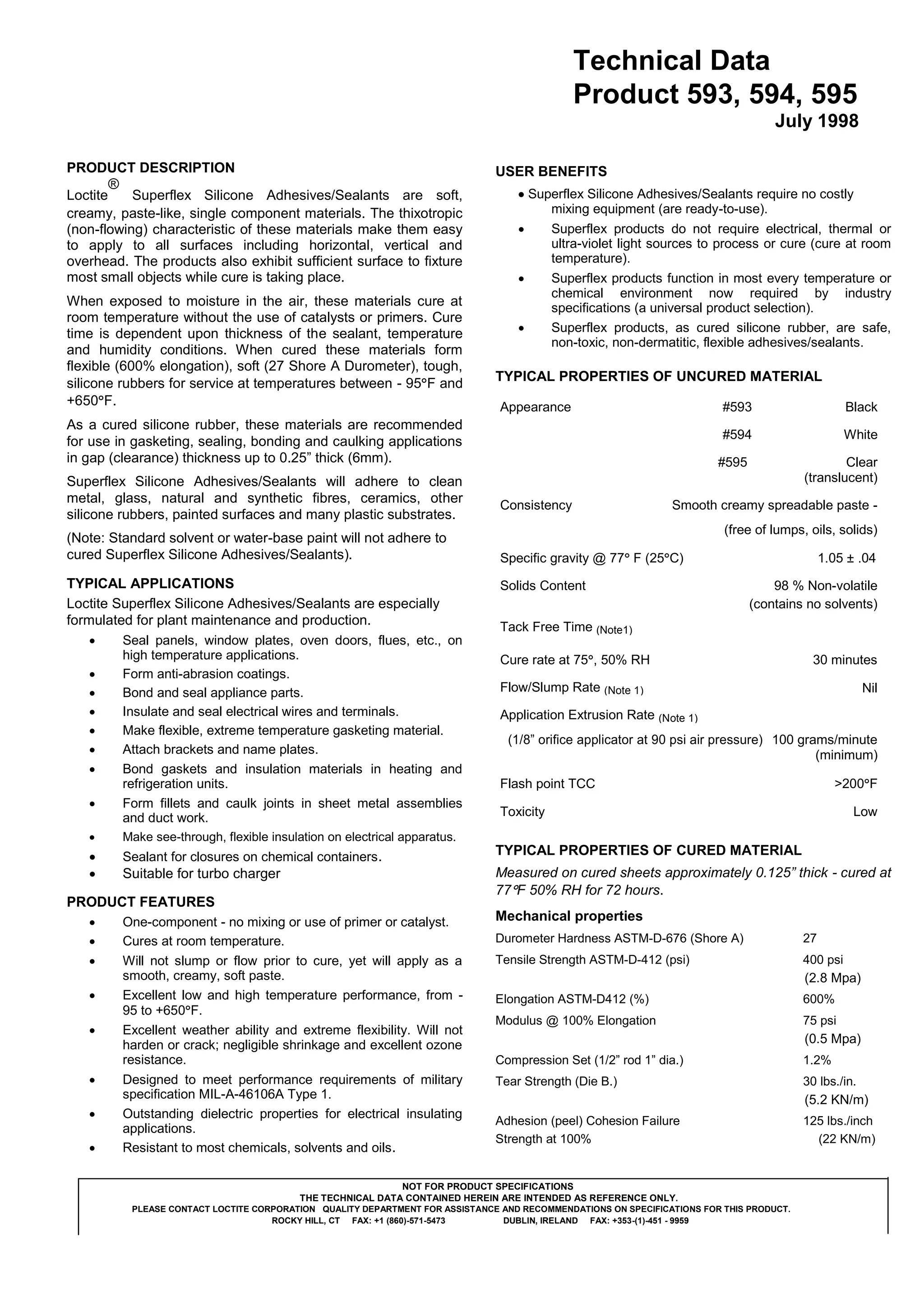 Loctite 594 | PDF | Chemistry | Science