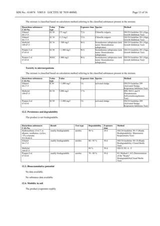 Loctite 7039 400 ml msds | PDF
