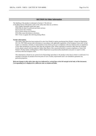 Loctite 7039 400 ml msds | PDF
