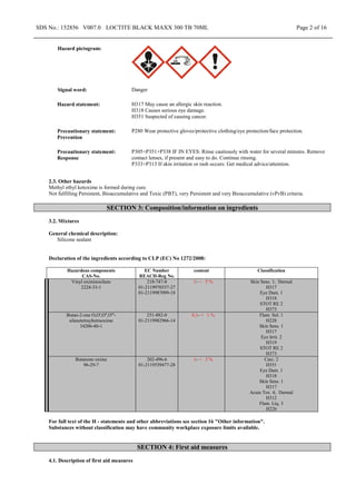 Loctite balck maxx 300 msds | PDF