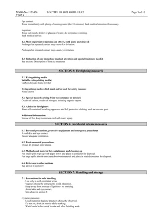 Loctite lb 8021 400ml msds 1727641 | PDF