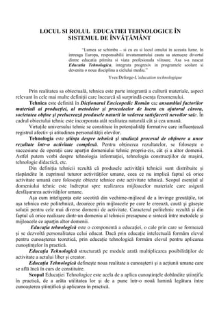 Locul si rolul_educatiei_tehnologice | DOC