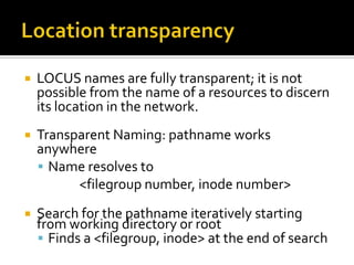 Locus Distributed Operating System | PPTX