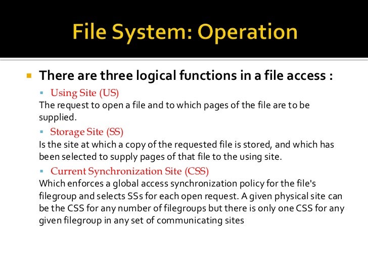 Locus Distributed Operating System