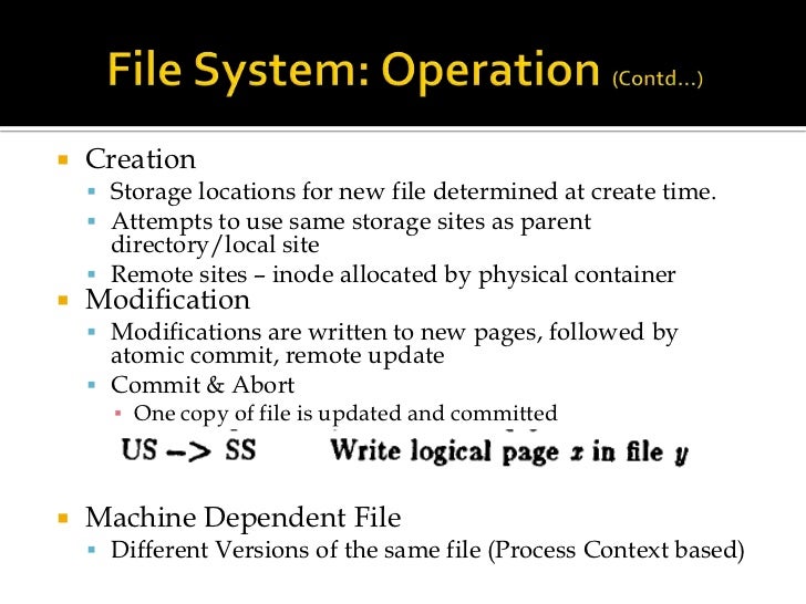 Locus Distributed Operating System