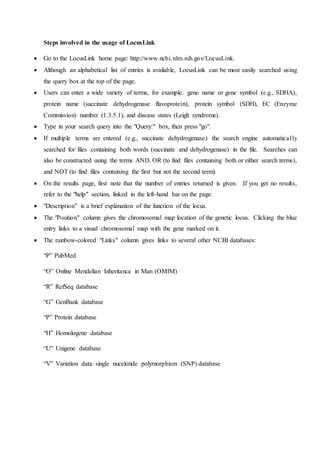 Locus link | DOCX