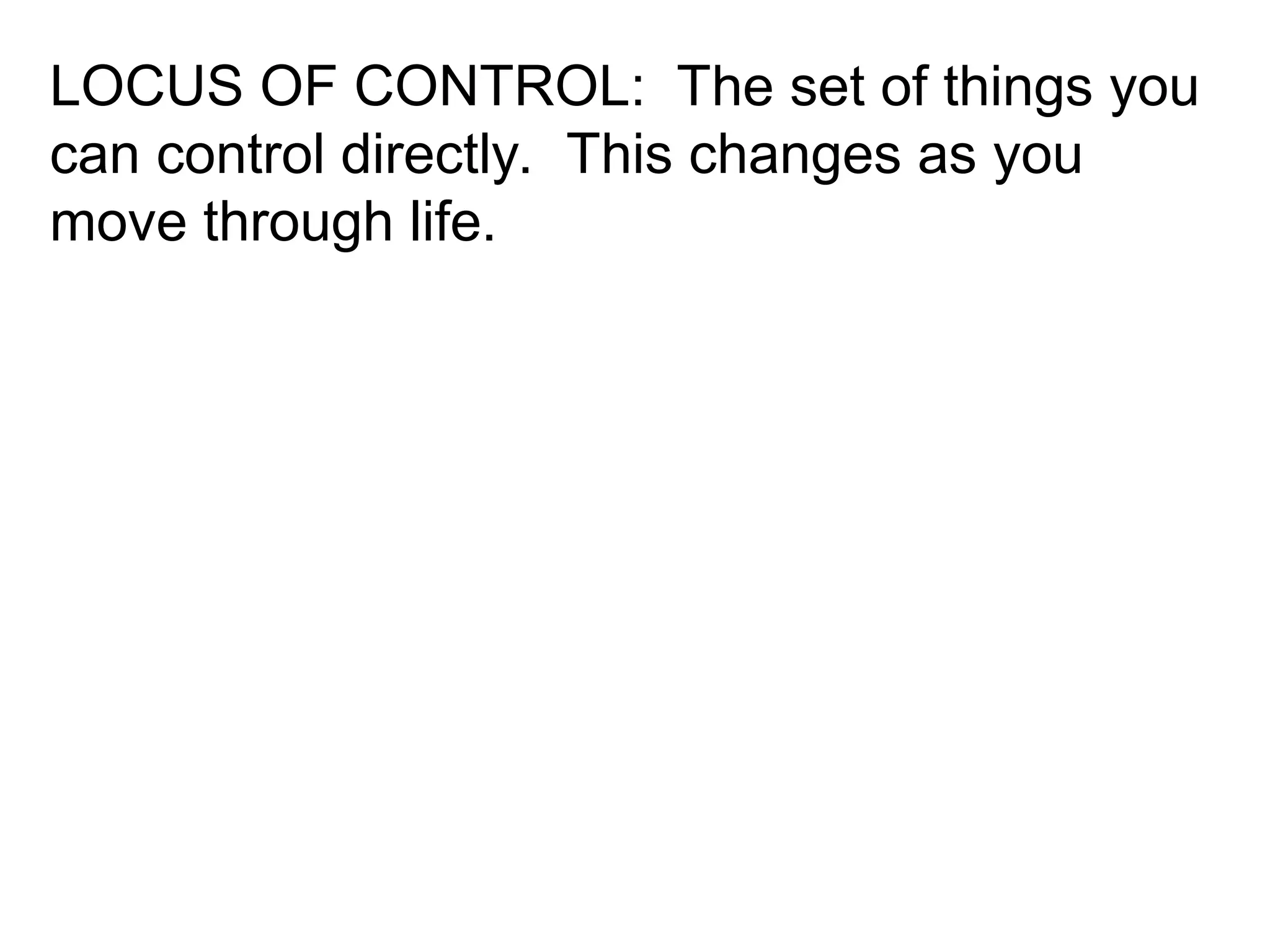 locus of control locus of control locus of control | PPT