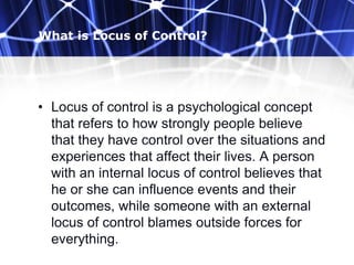Locus of Control | PPTX