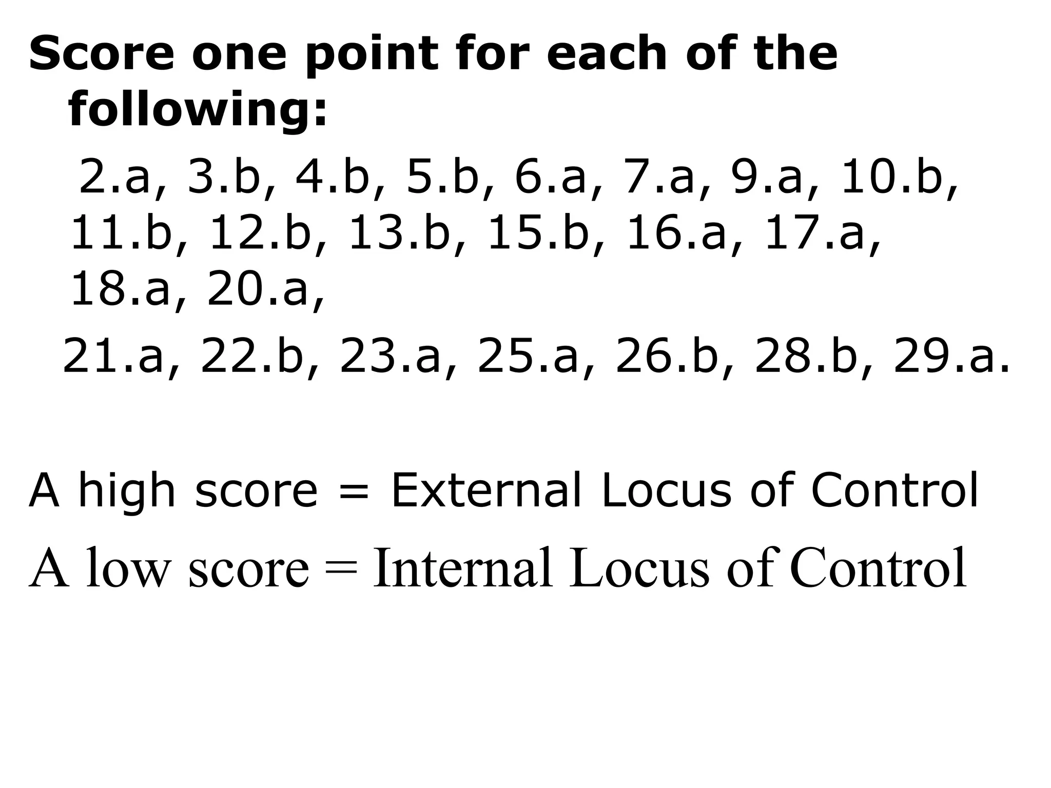 Locus of control test good one for business.ppt