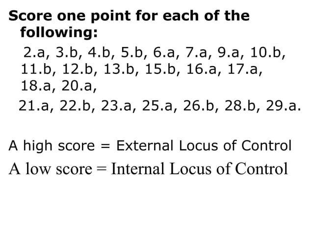 Locus of control test good one for business.ppt