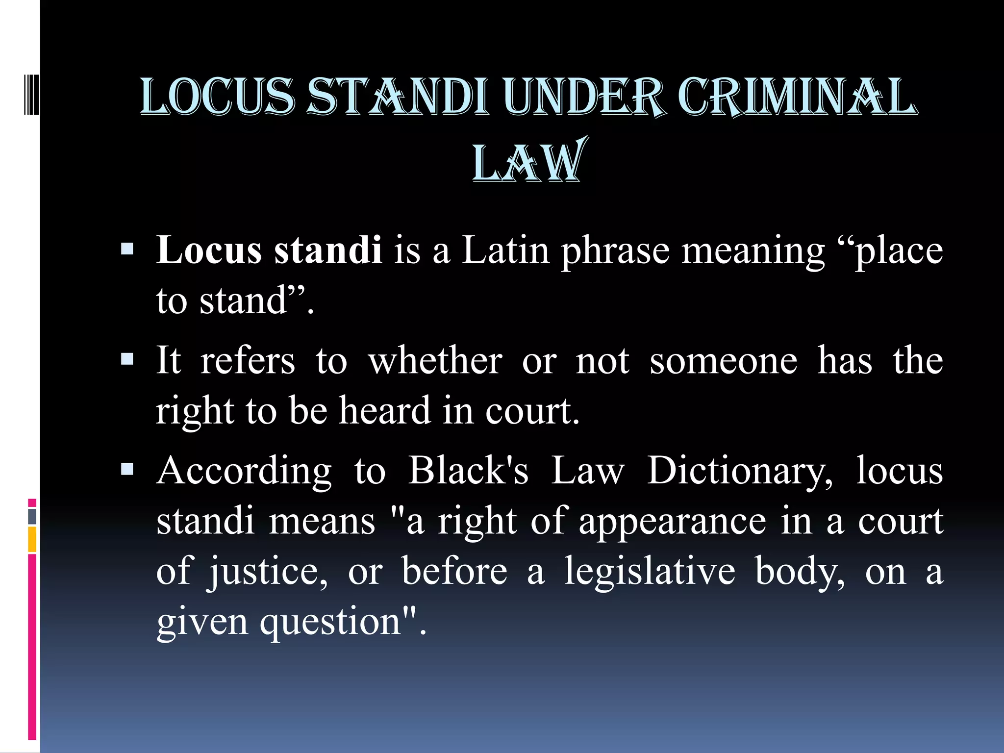 Locus standi of 3rd parties in criminal law in india | PDF