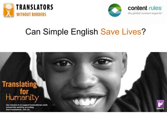 How Simple English Can Help Save Lives | PPT