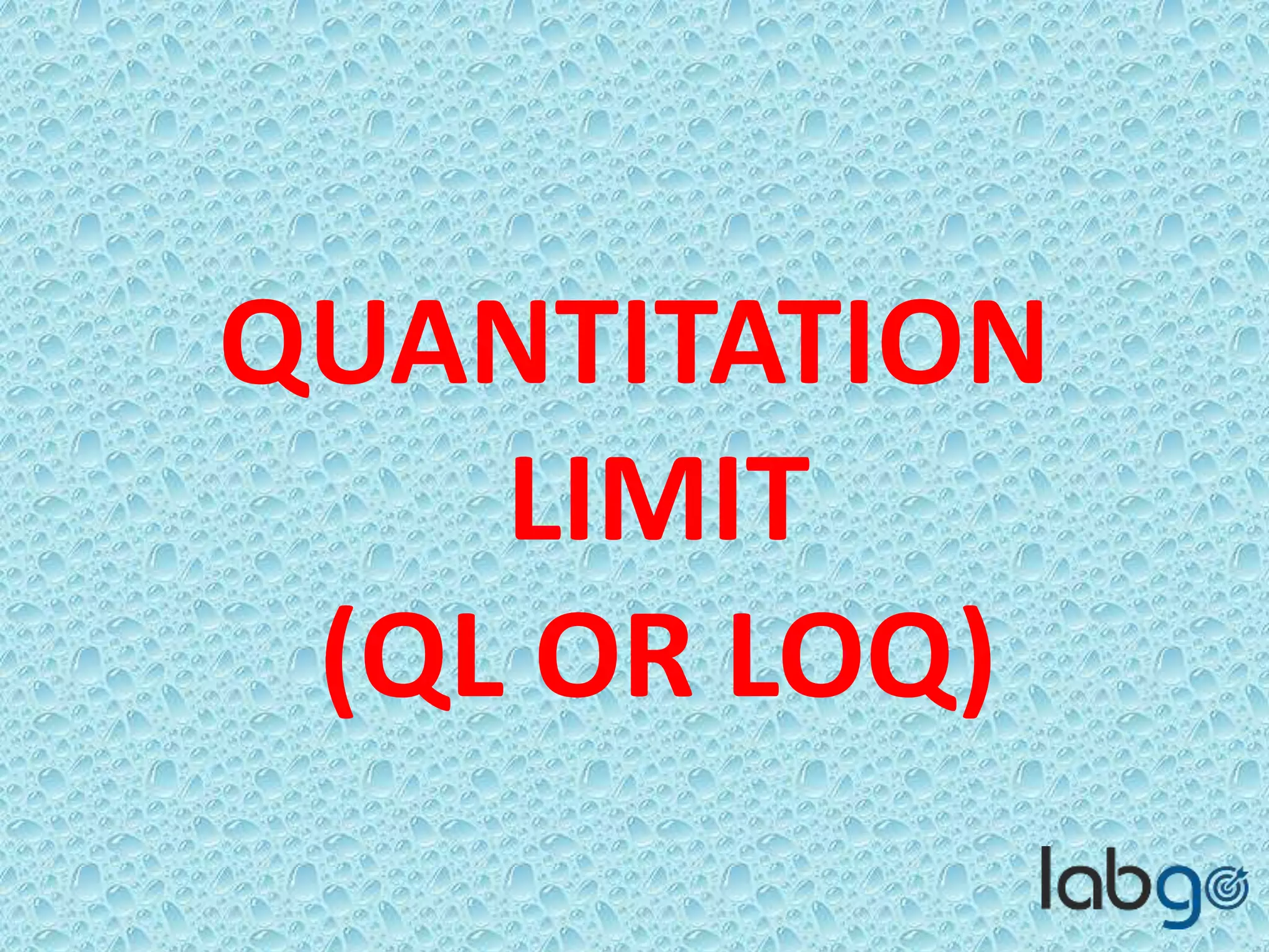 Method Validation Limit Of Detection Quantitation Limits And