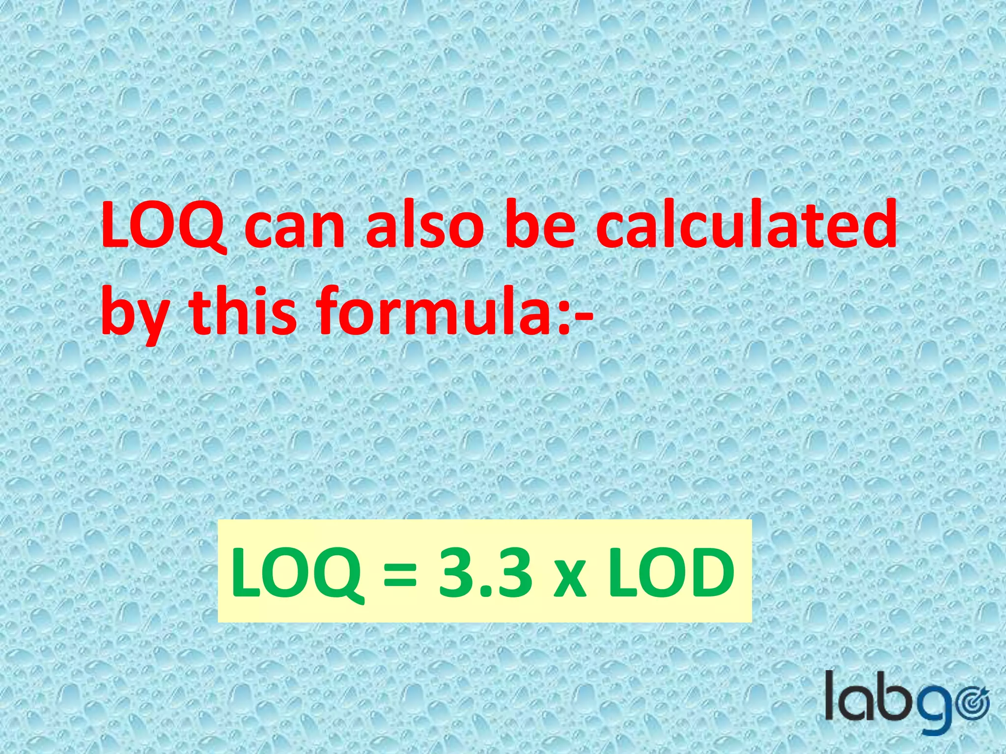 Method Validation - Limit of Detection, Quantitation limits and ...