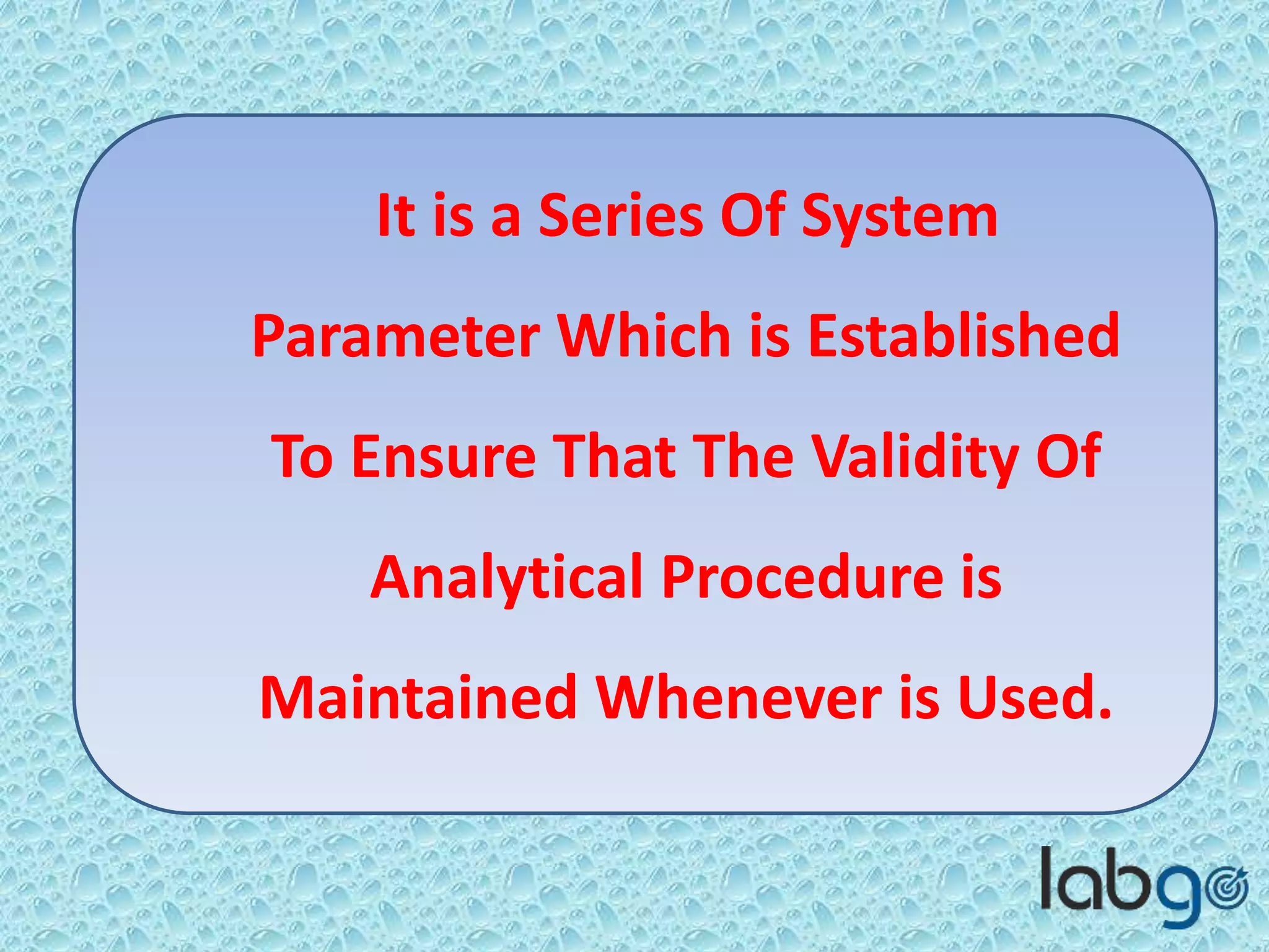 Method Validation - Limit of Detection, Quantitation limits and ...
