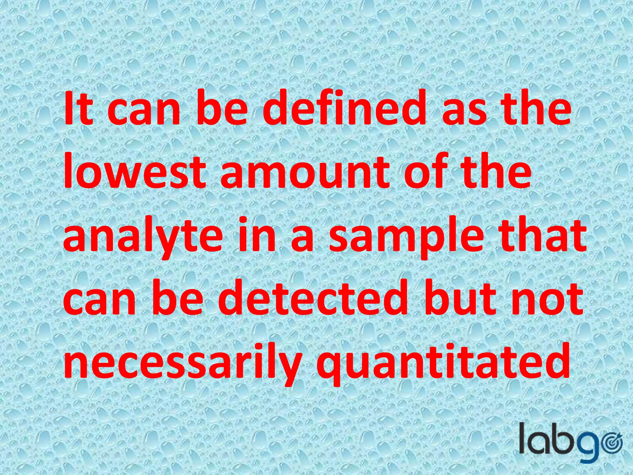 Method Validation - Limit of Detection, Quantitation limits and ...