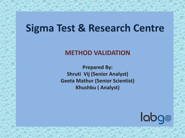 Method Validation Limit Of Detection Quantitation Limits And