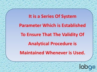 Method Validation - Limit of Detection, Quantitation limits and ...