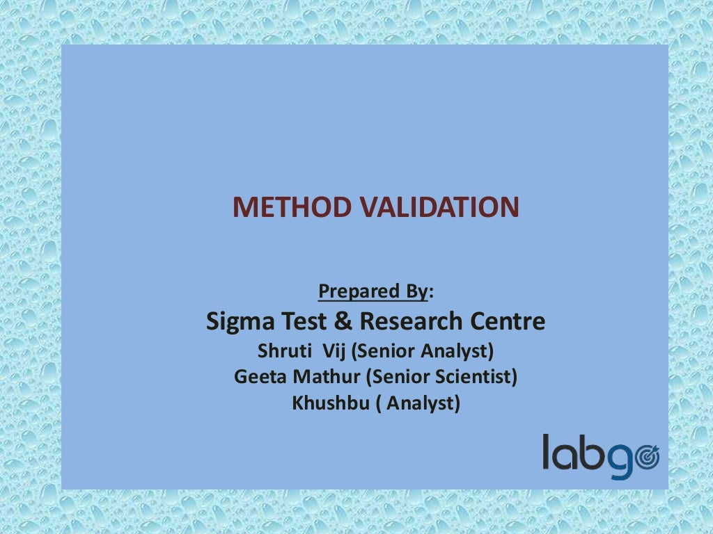Method Validation Limit Of Detection Quantitation Limits And Robus…