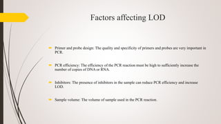 LOD.minimal limitt detect microorganism in food | PPT