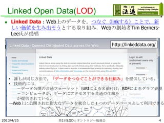 Linked Open DataチャレンジJapanを中心としたLODの事例紹介 | PPT