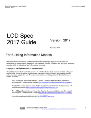 The Level of Development (LOD) Specification 2017 guide | PDF