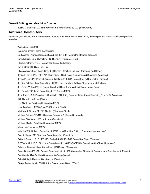 The Level of Development (LOD) Specification 2017 Part I | PDF ...