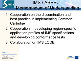 IMS LODE and the ASPECT project | PPTX