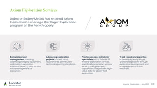 Lodestar Investor Presentation July | PPT