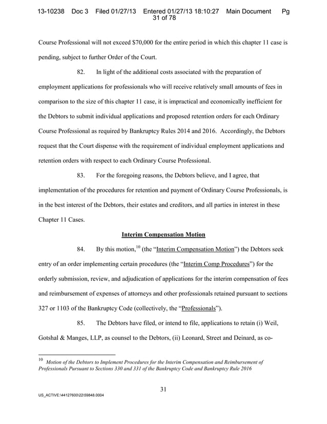 Lodgenet first day decl | PDF