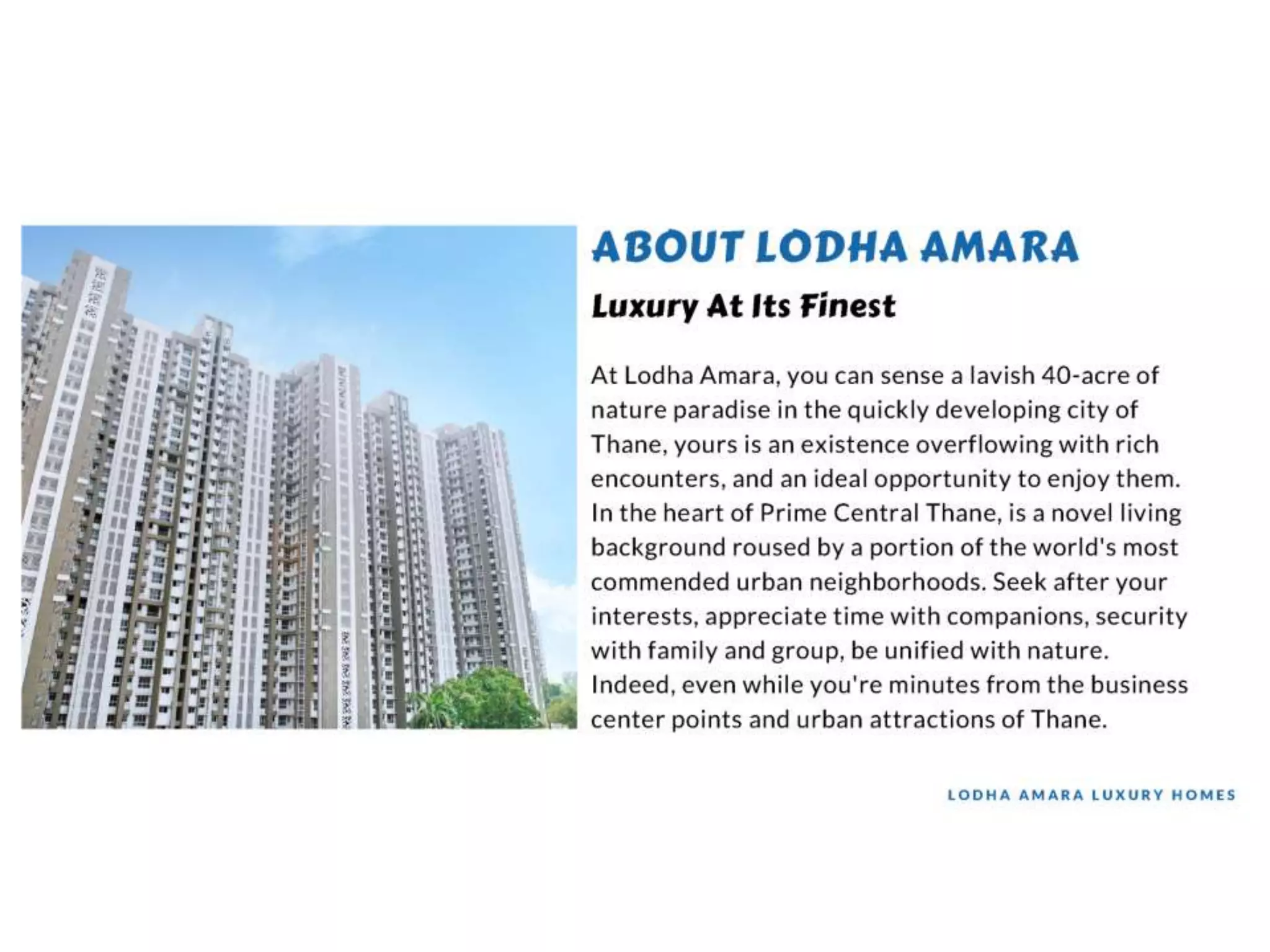 Lodha Amara Thane | PPTX