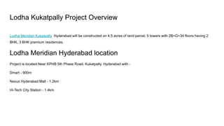 Lodha Meridian Kukatpally - Brochure, Pros&Cons, PriceSheet | PPT
