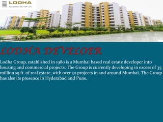 Lodha projects mumbai. | PPTX