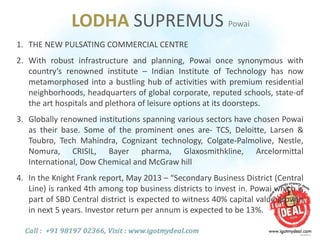 Lodha supremus powai | PPTX