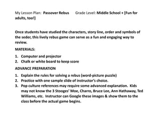 Passover Rebus | PPT