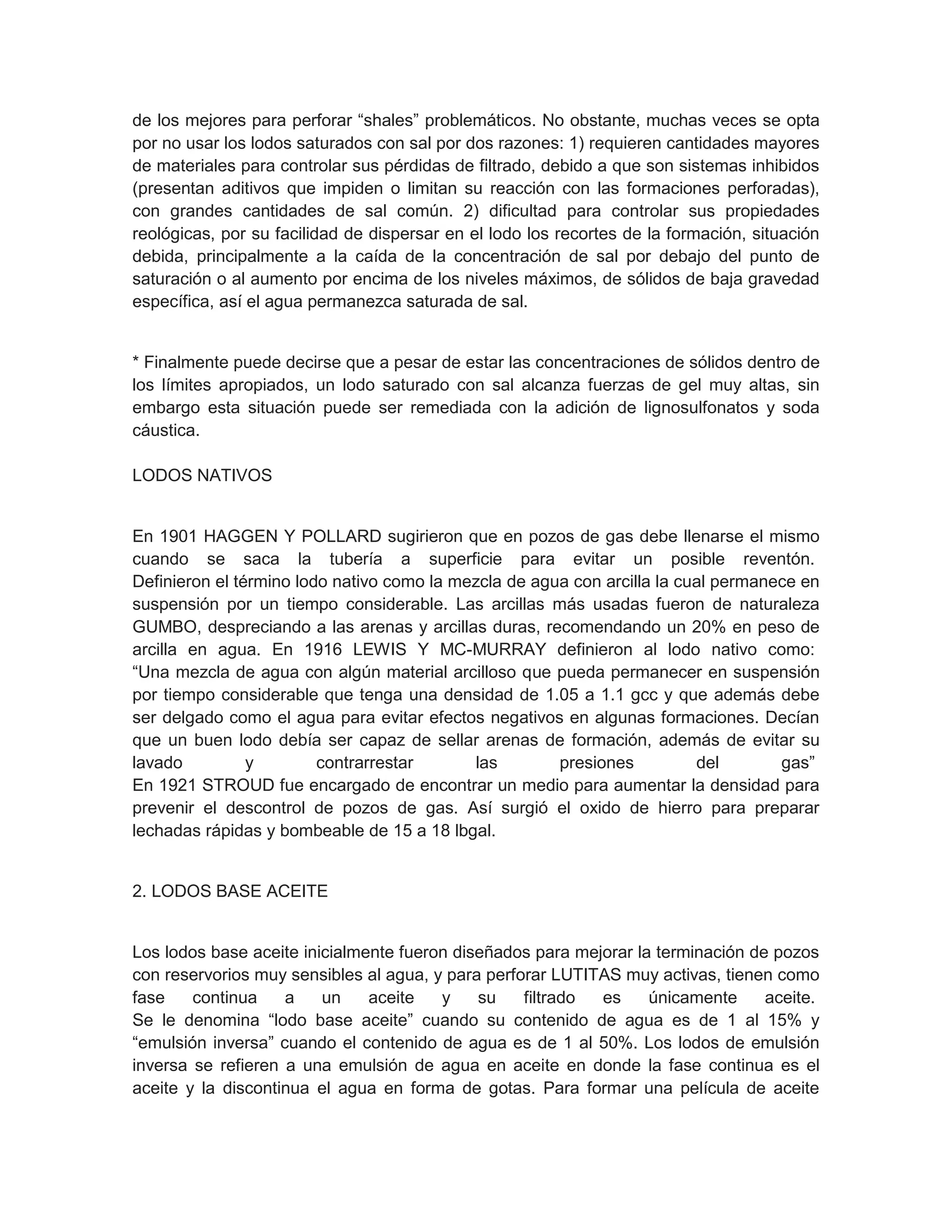 Lodos de perforacion base agua y base aceite | PDF