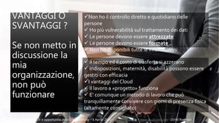 Smartworking - Rischi e Opportunità | PPT