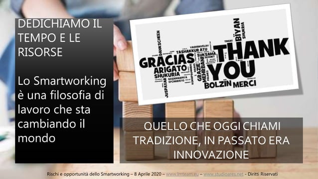 Smartworking - Rischi e Opportunità | PPT
