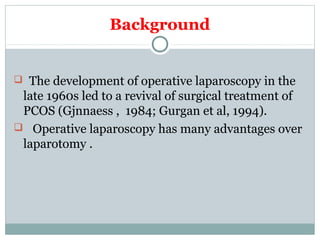 Lod ovarian drilling | PPT